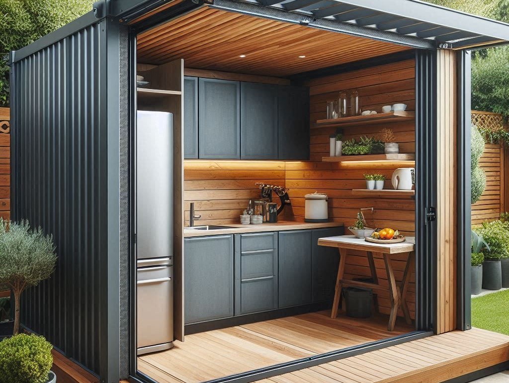 Outdoor Garden Kitchen Station - Capsule Homes - Terrace Kitchen
